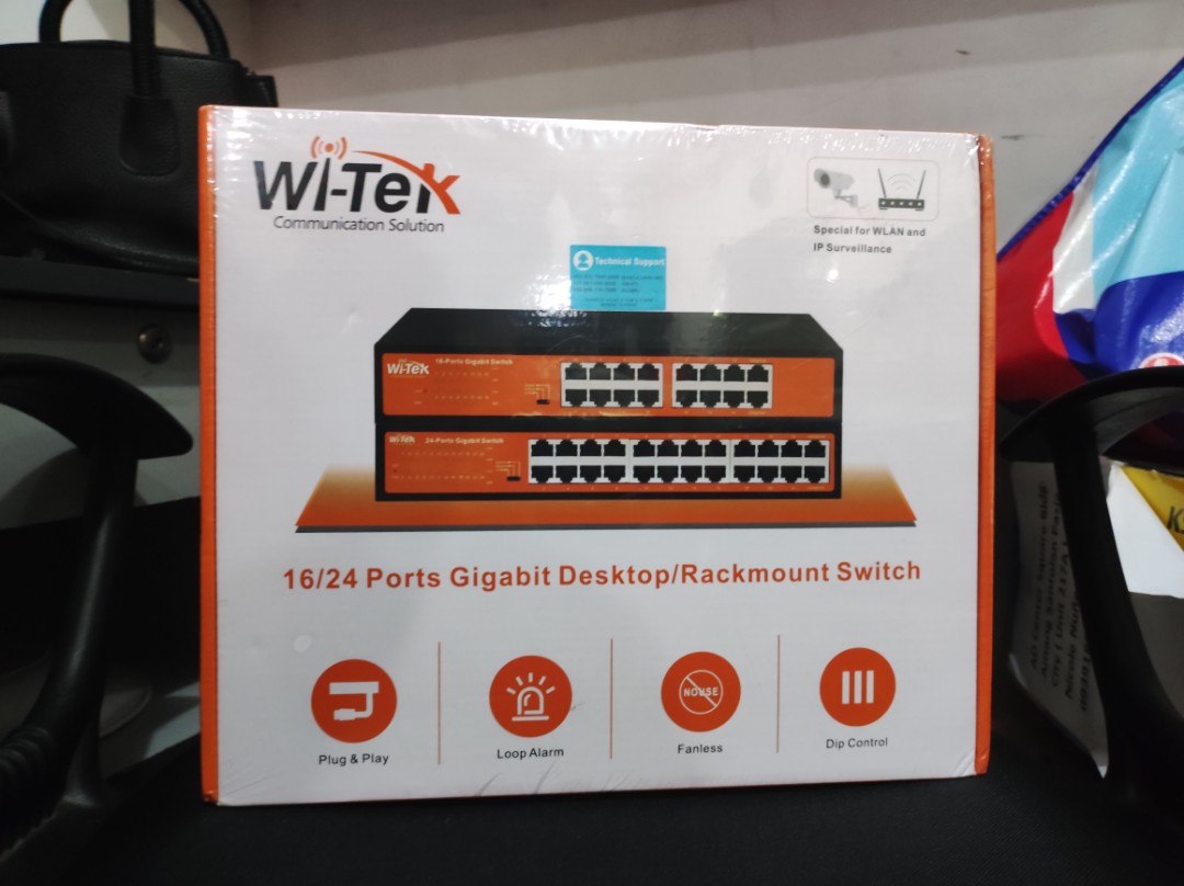 Witek WI-SG116D 16-Port Gigabit Switch Hub Rackmountable Metal ...
