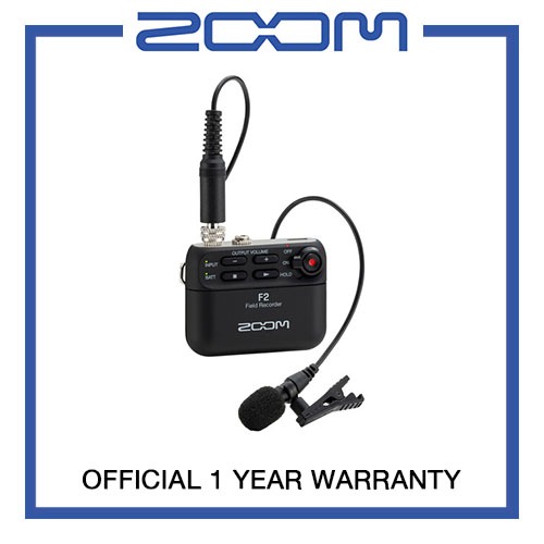 Zoom F2 Ultracompact Portable Field Recorder with Lavalier Microphone ...