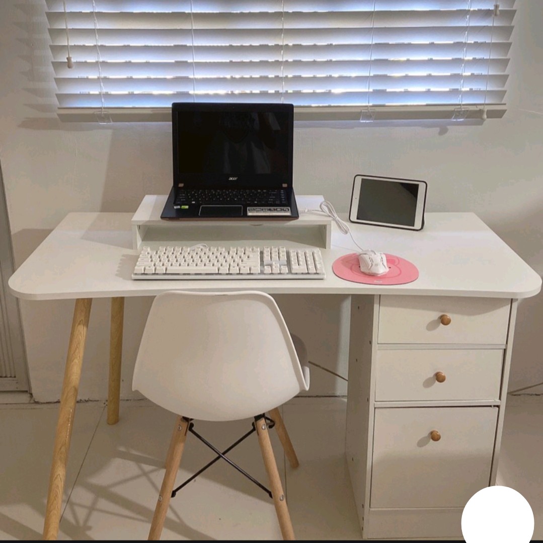 120cm Big Computer Table Office Desk Desktop Home Student table With ...