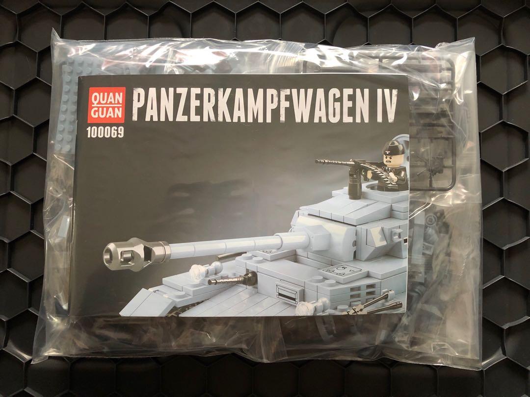 全新 Quan Guan 全冠坦克 10069 Panzerkampfwagen IV 四號坦克 二戰 積木 Lego, 興趣及遊戲, 玩具 ...