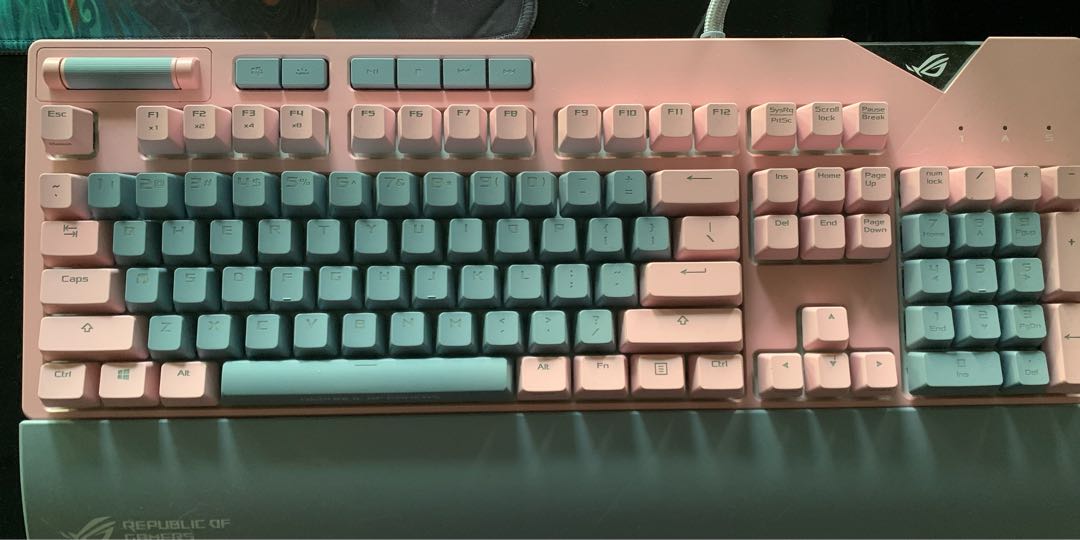 Asus ROG Strix Flare Pink Limited Edition Gaming Mechanical Keyboard ...