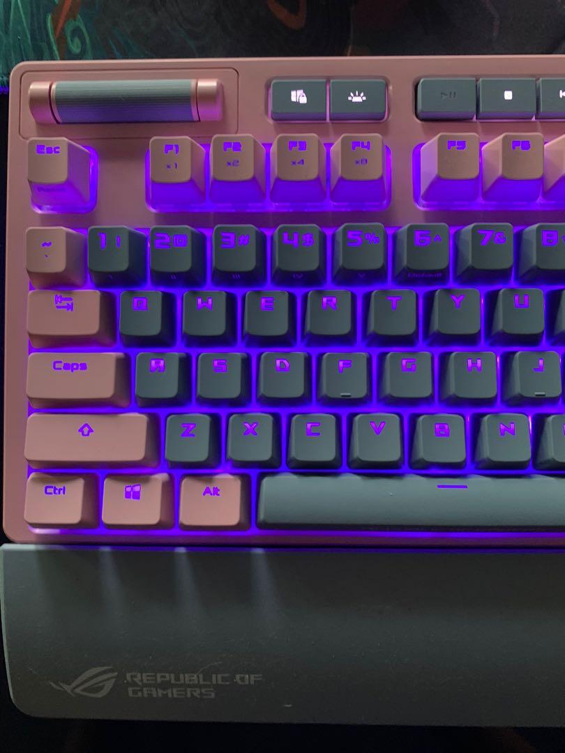 Asus ROG Strix Flare Pink Limited Edition Gaming Mechanical Keyboard ...