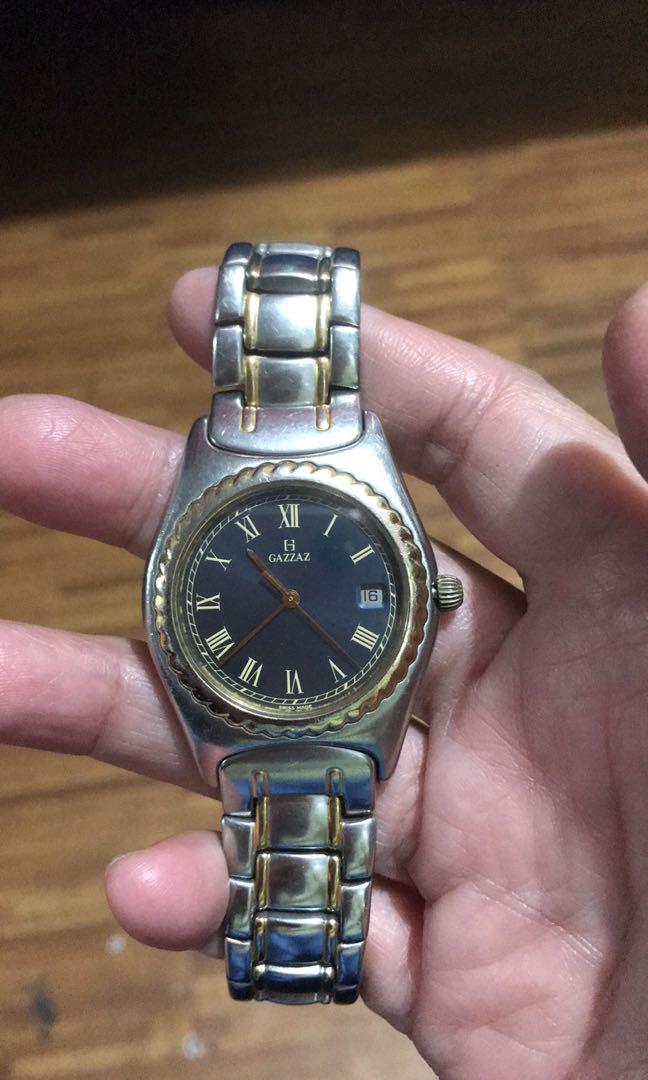 Authentic Gazzaz Swiss Mens Watch Two Tone, Men's Fashion, Watches ...