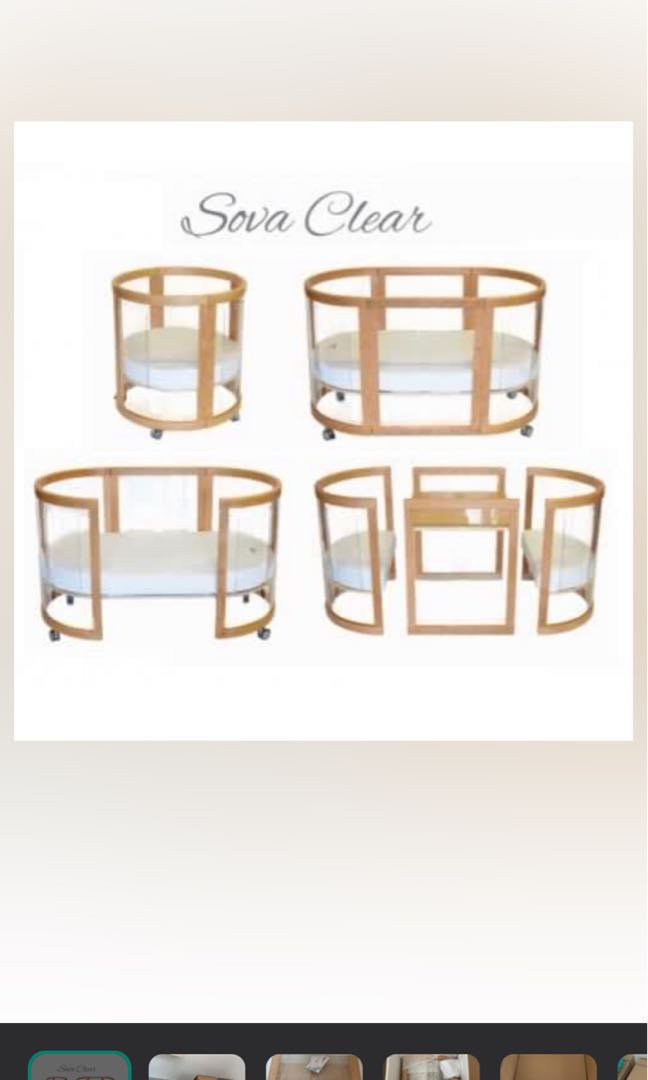 Babyhood kaylula sova clear cot in beech, Babies & Kids, Baby Nursery ...