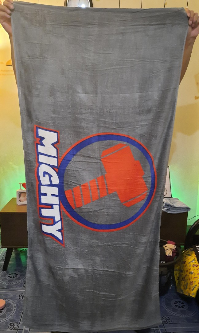 BRANDED Mighty Logo Character Bath Towel, Furniture & Home Living ...