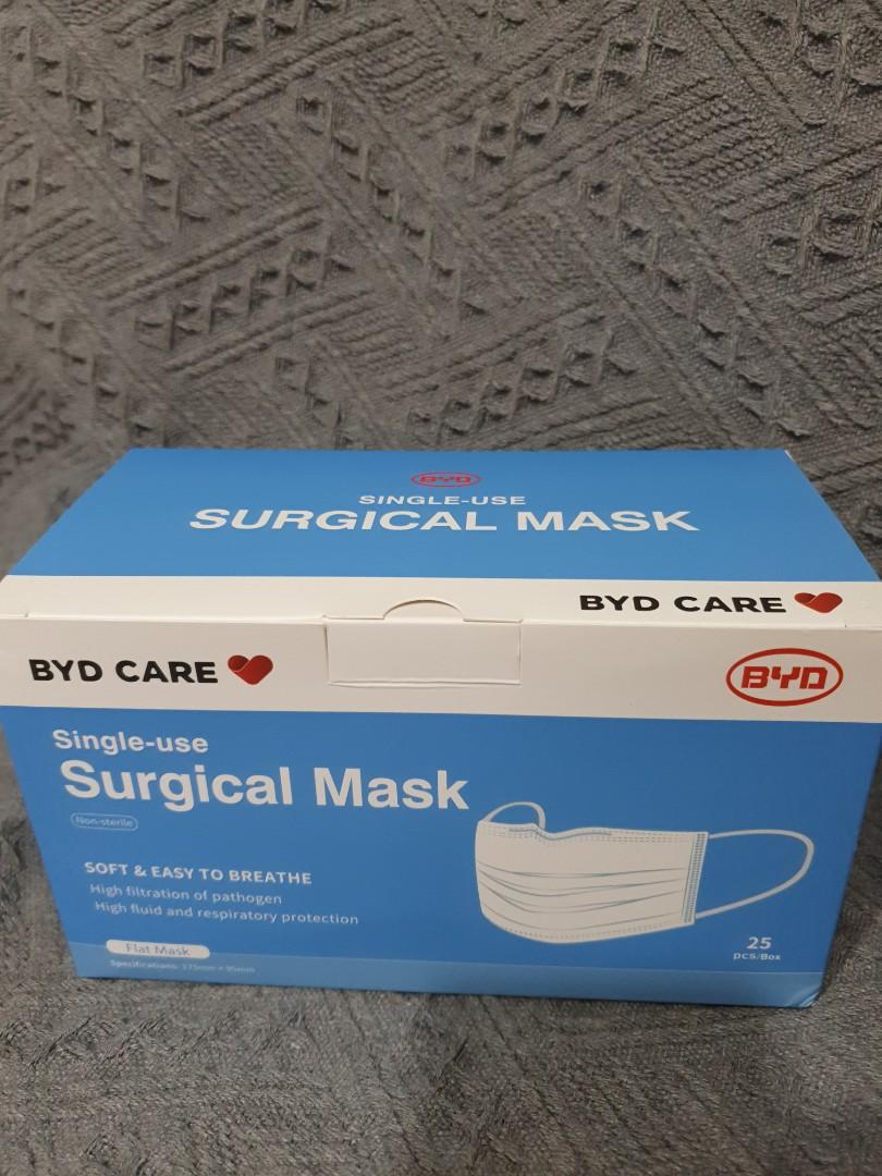 BYD Care surgical mask, Health & Nutrition, Face Masks & Face Shields ...