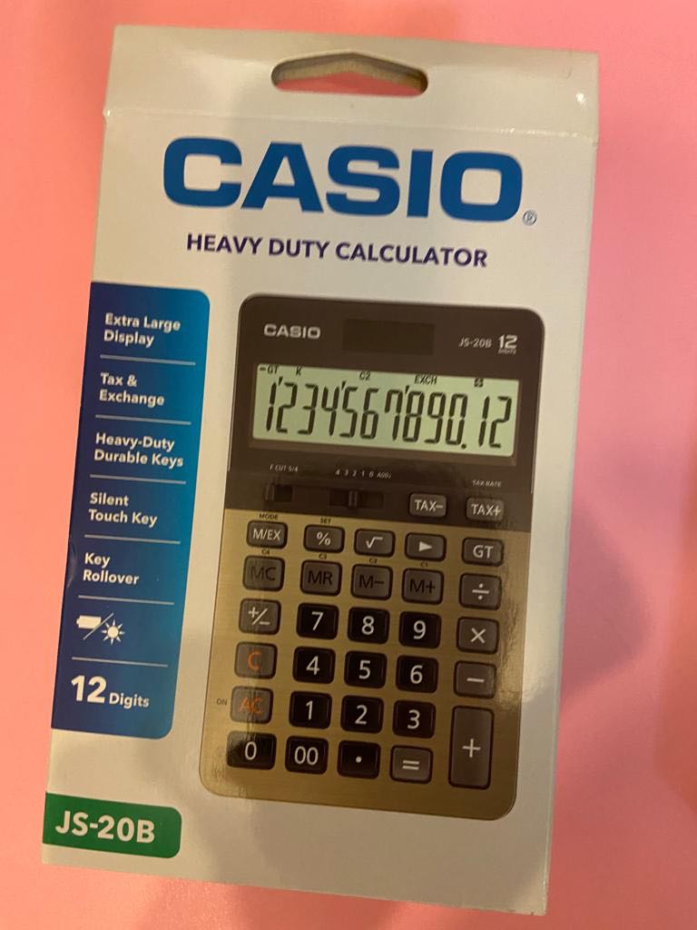 CASIO JS-20B 計算機 (12位) calculator , 電腦＆科技, 商務用科技產品 - Carousell