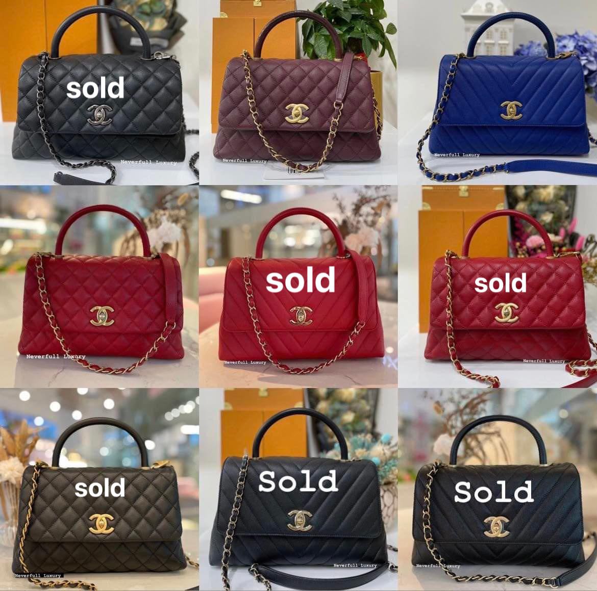 Chanel Coco Mini/ Small/ Medium and Leboy Medium in Caviar, Luxury ...