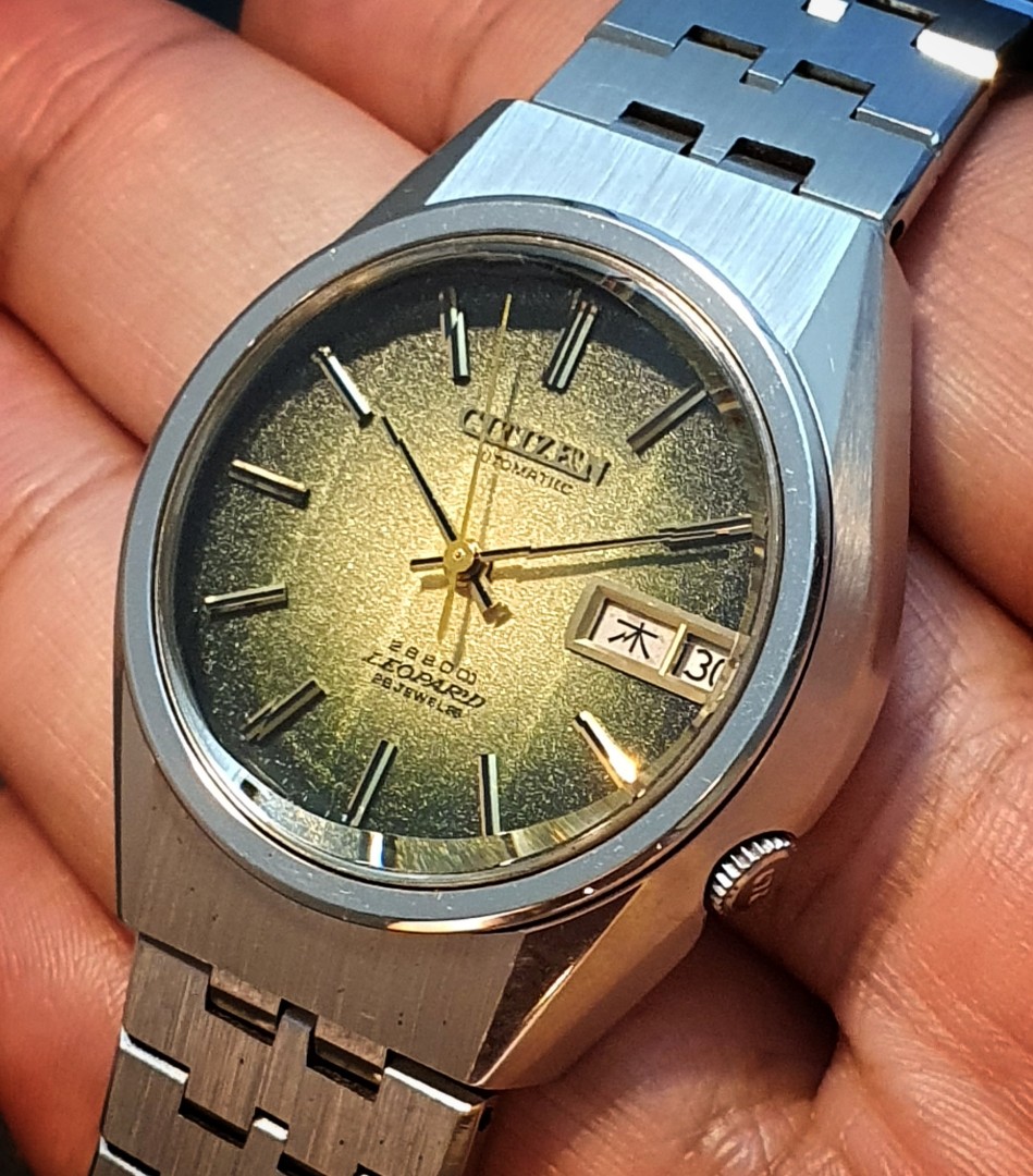 Citizen Leopard Vintage Golden Green Sand Dial (clean, rare), Men's ...