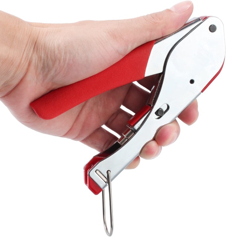 Coax Cable Crimper Coaxial Cable Compression Tool Kit with Compression ...