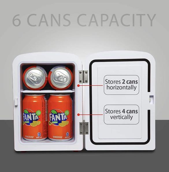 Coca-Cola Fanta Portable 6 Can Thermoelectric Mini Fridge Cooler/Warmer ...