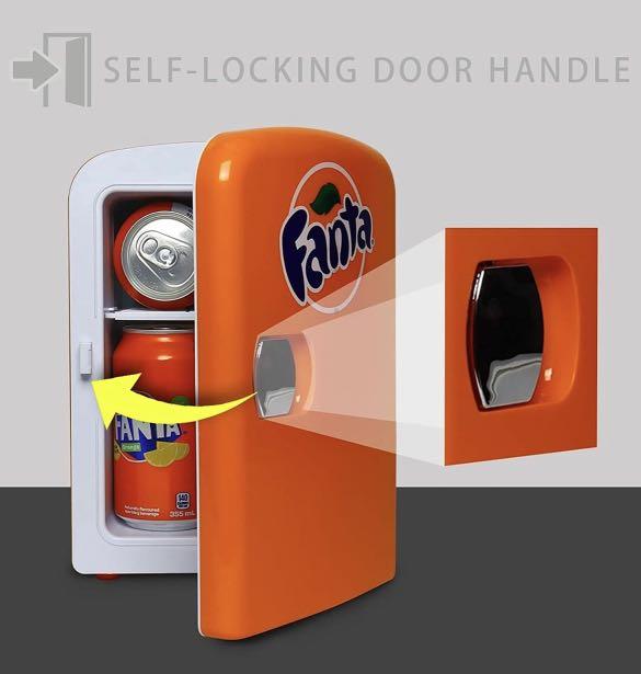 Coca-Cola Fanta Portable 6 Can Thermoelectric Mini Fridge Cooler/Warmer ...