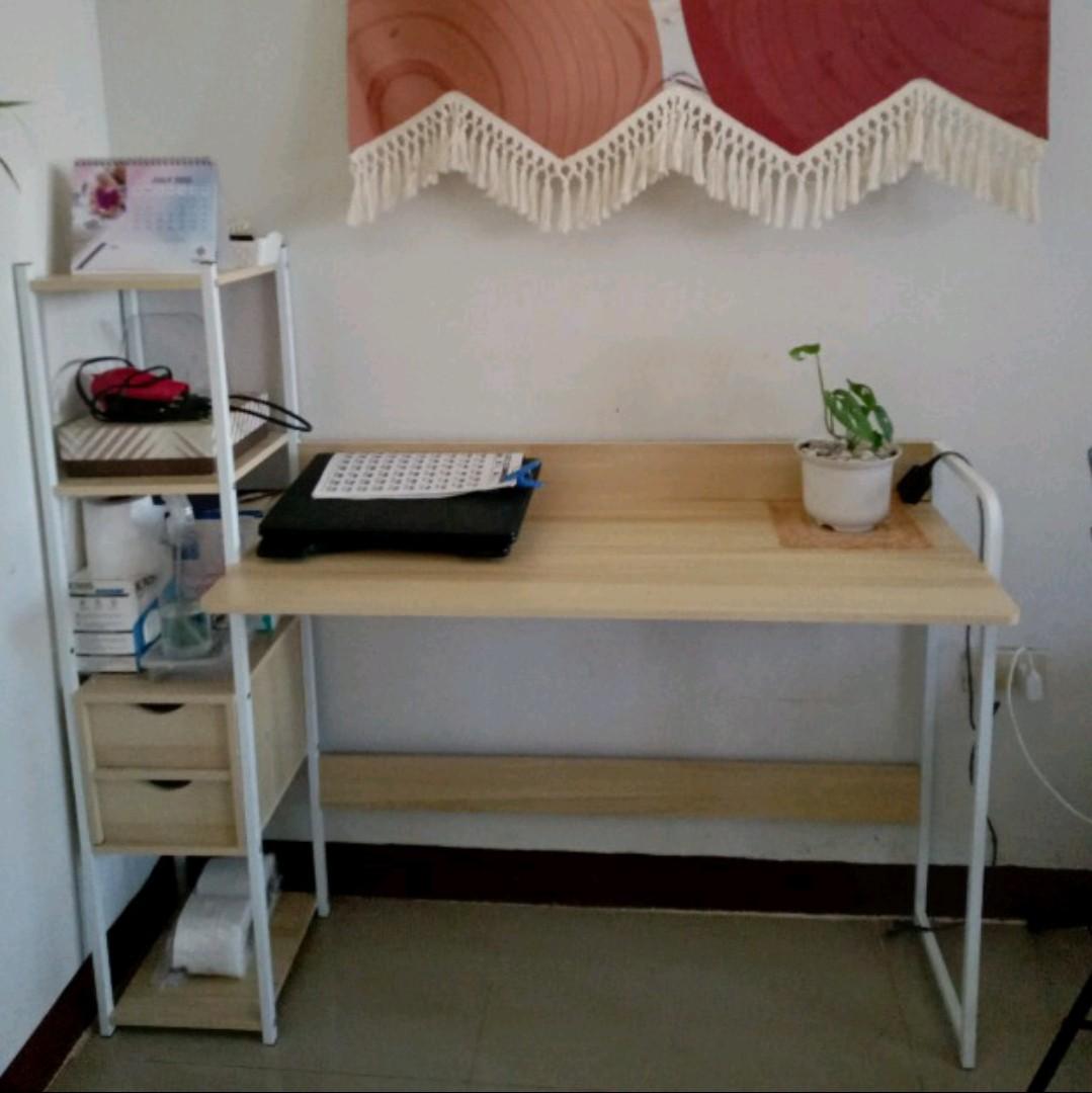 Computer Table With Drawers and Shelves Study Table With Shelves ...