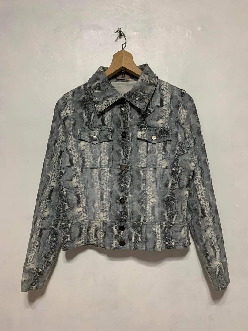 Dior Snake skin denim jacket, Women's Fashion, Coats, Jackets and ...