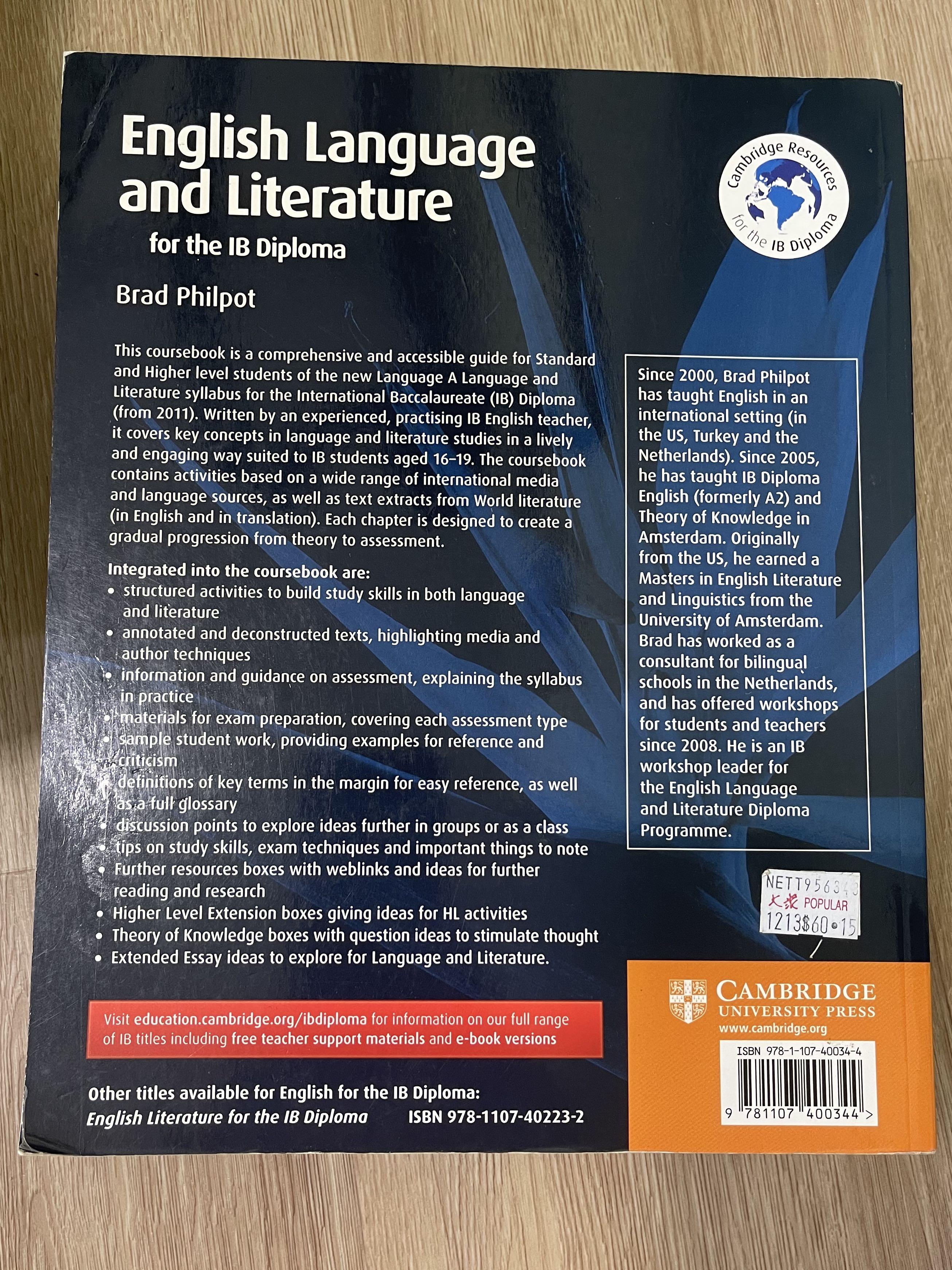 English Lang Lit textbook for IB, Hobbies & Toys, Books & Magazines ...