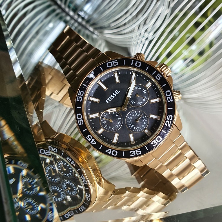 Fossil Bannon Multifunction Black Dial Stainless Steel Men's Watch ...