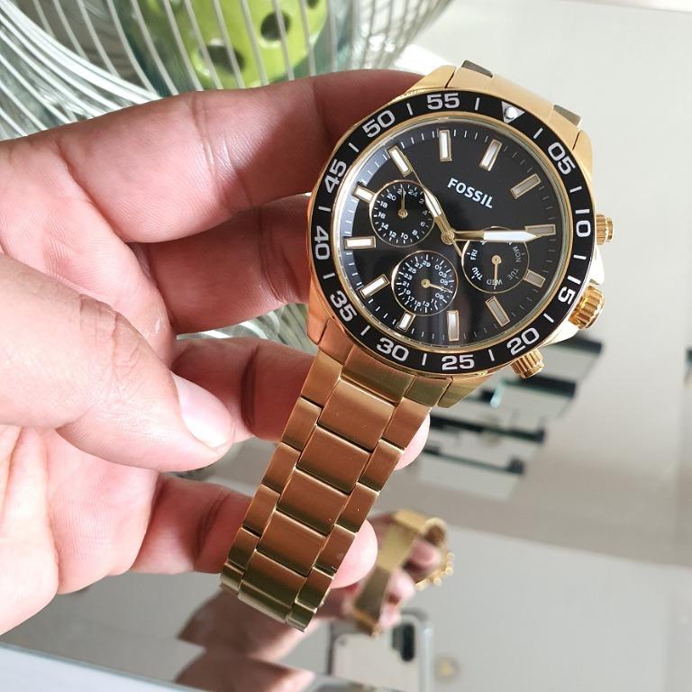 Fossil Bannon Multifunction Black Dial Stainless Steel Men's Watch ...