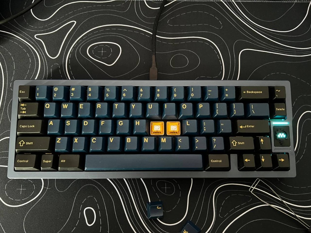 Graystudio Think6.5v2 Deep Ocean built with Dogikon switch (Keycaps not ...