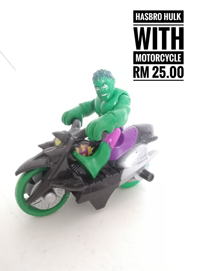Hasbro Hulk with Motorcycle, Hobbies & Toys, Toys & Games on Carousell