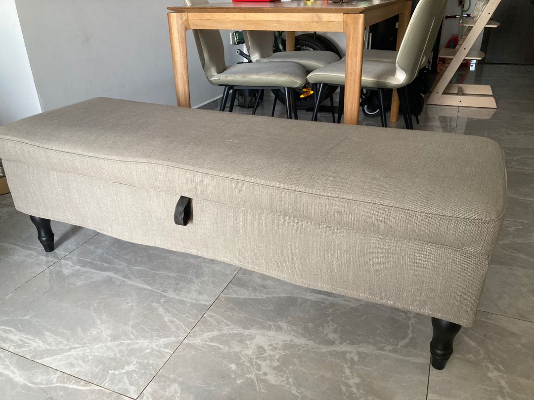 IKEA Stocksund Ottoman + Storage, Furniture & Home Living, Furniture ...