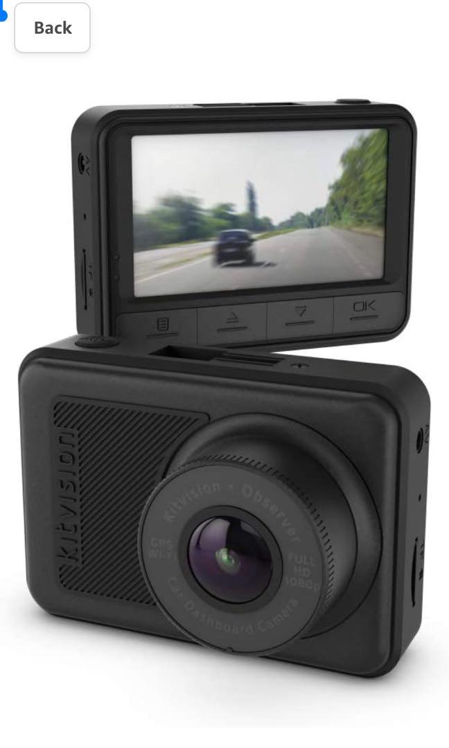 Kitvision Observer 1080p Dashboard Camera with GPS/WiFi/G Sensor ...