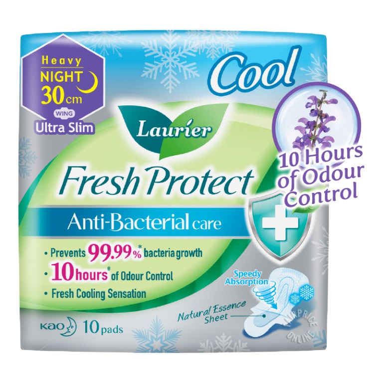 Laurier Fresh Protect Cool 30cm 10pcs Twin Pack, Beauty & Personal Care ...