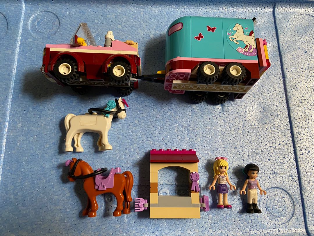 lego 樂高 3186 Emma's Horse Trailer 車 馬拖車, 興趣及遊戲, 玩具 & 遊戲類 - Carousell