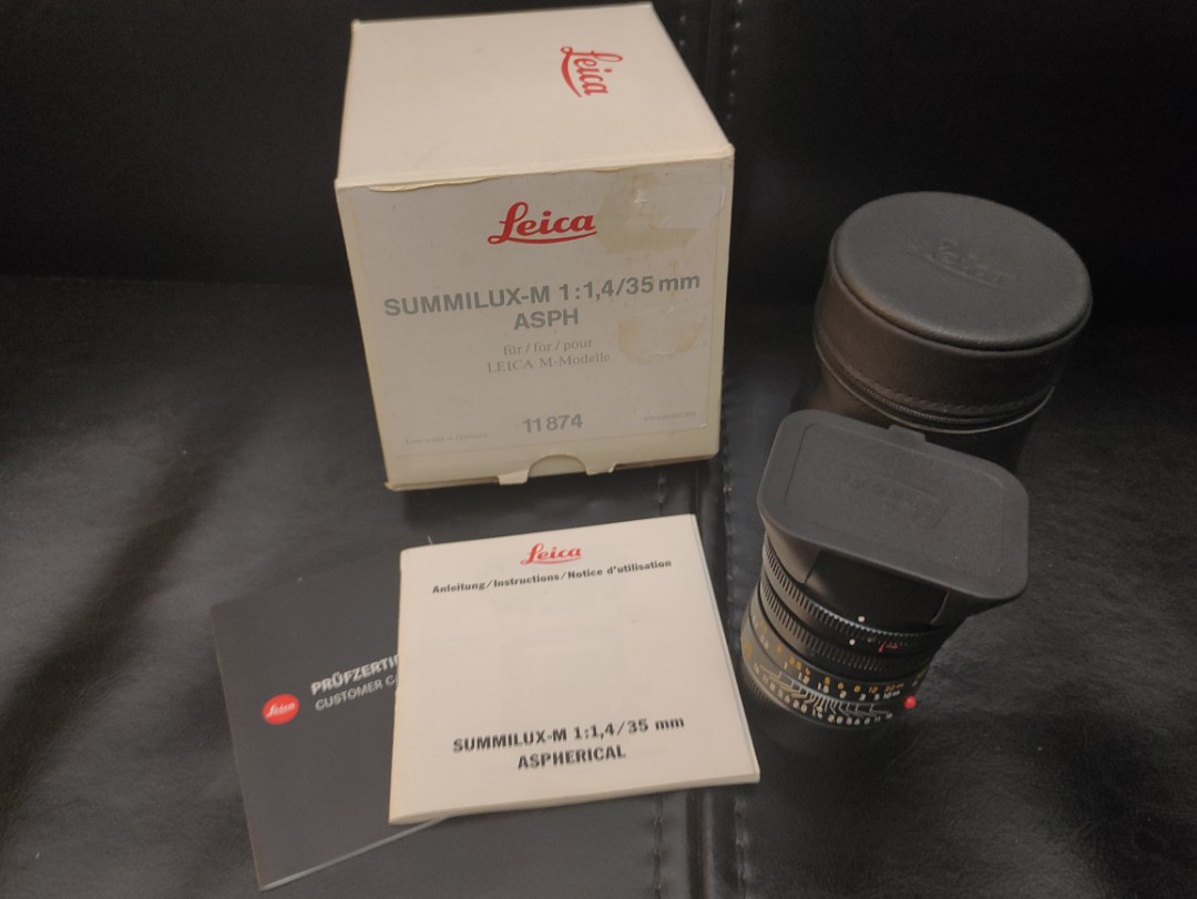 Leica 35mm f1.4 asph 11874 11663 summilux noctilux, 攝影器材, 鏡頭及裝備 - Carousell