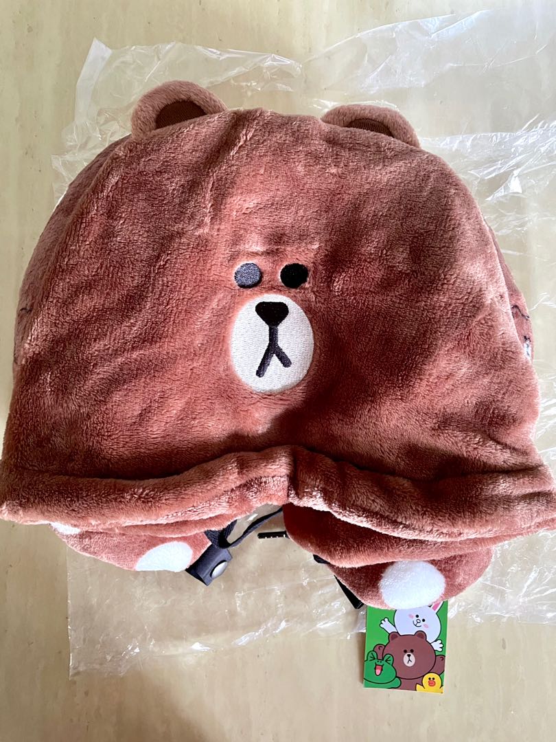 Line Bear Neck Pillow, Everything Else on Carousell
