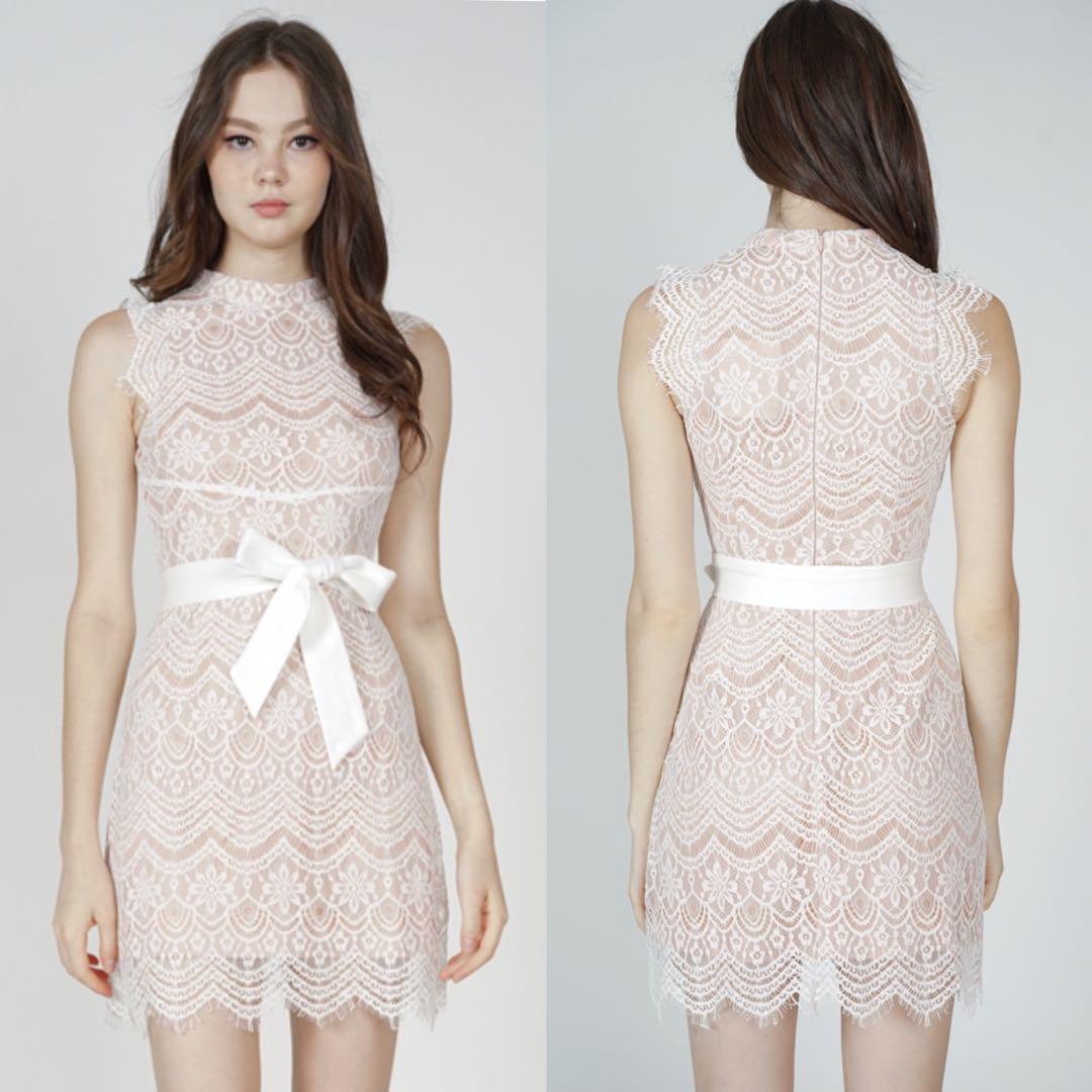 MDS Daere Lace Dress in White, Women's Fashion, Dresses & Sets, Dresses on Carousell