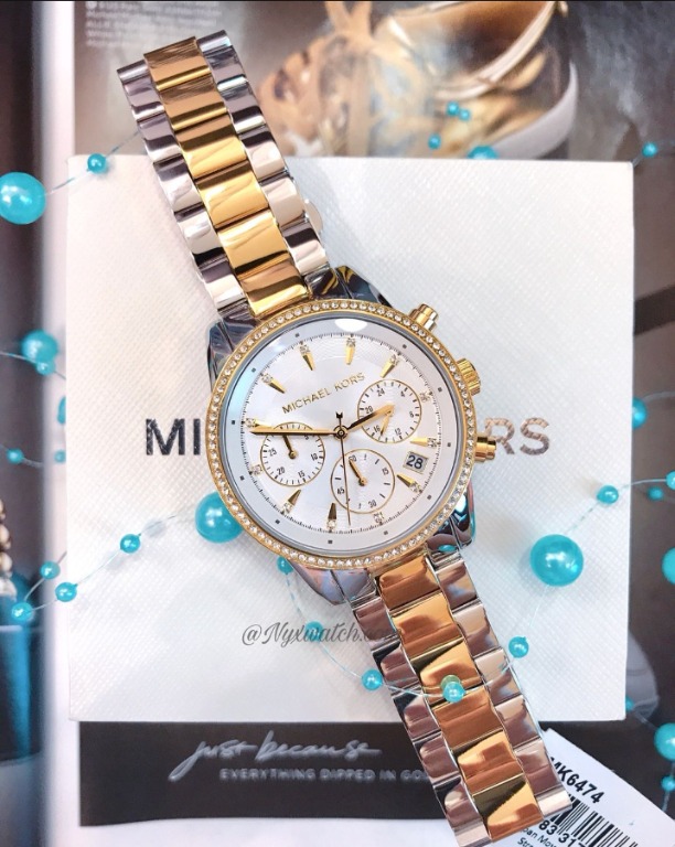 Michael Kors Ritz MK6474 Chronograph Two-Tone Stainless Steel Watch ...