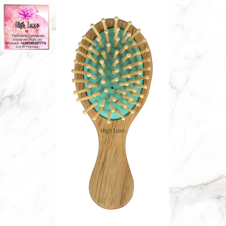 MINISO Sisir Nature Wooden Air Cushion Hairbrush Mini Hair Brush Comb ...