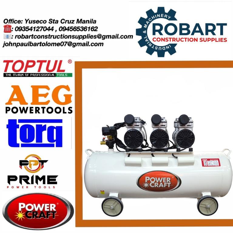 Oilless Air compressor 3hp|100 liters horizontal, Commercial ...