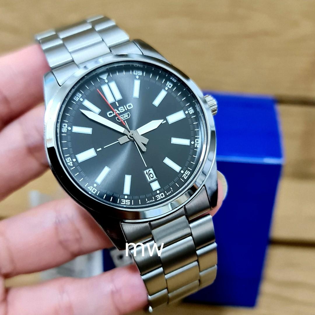 Original Casio Men's stainless steel analog quartz watch mtp-vd02d-1e brand new, Men's Fashion ...