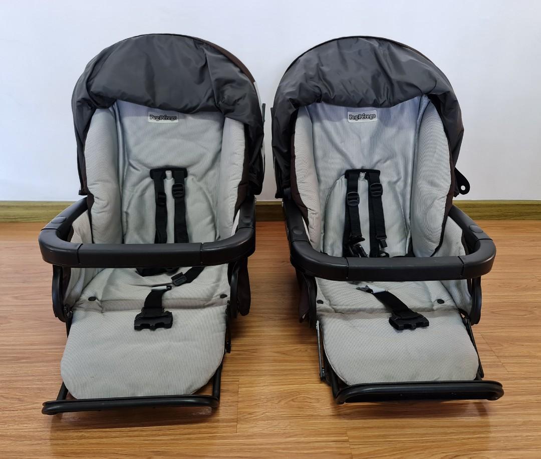 Peg Perego Duette Twin Double Stroller, Babies & Kids, Going Out ...