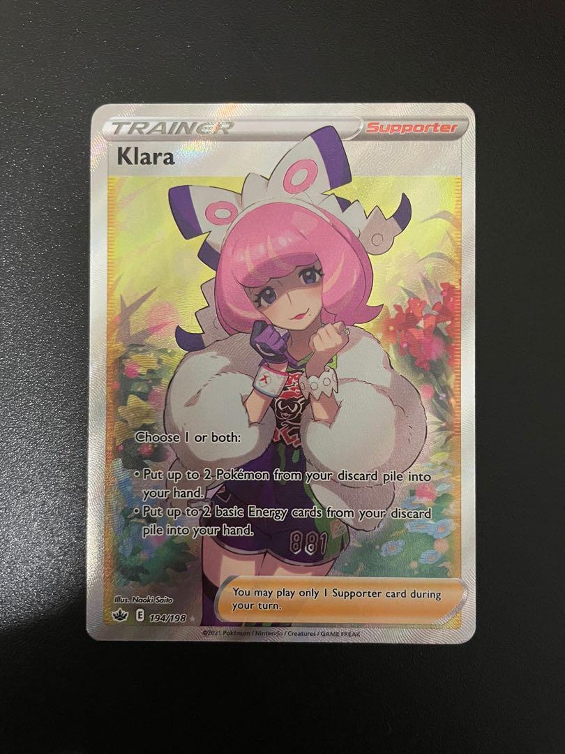 Pokemon TCG Klara - 194/198 - Full Art Ultra Rare Sword & Shield ...
