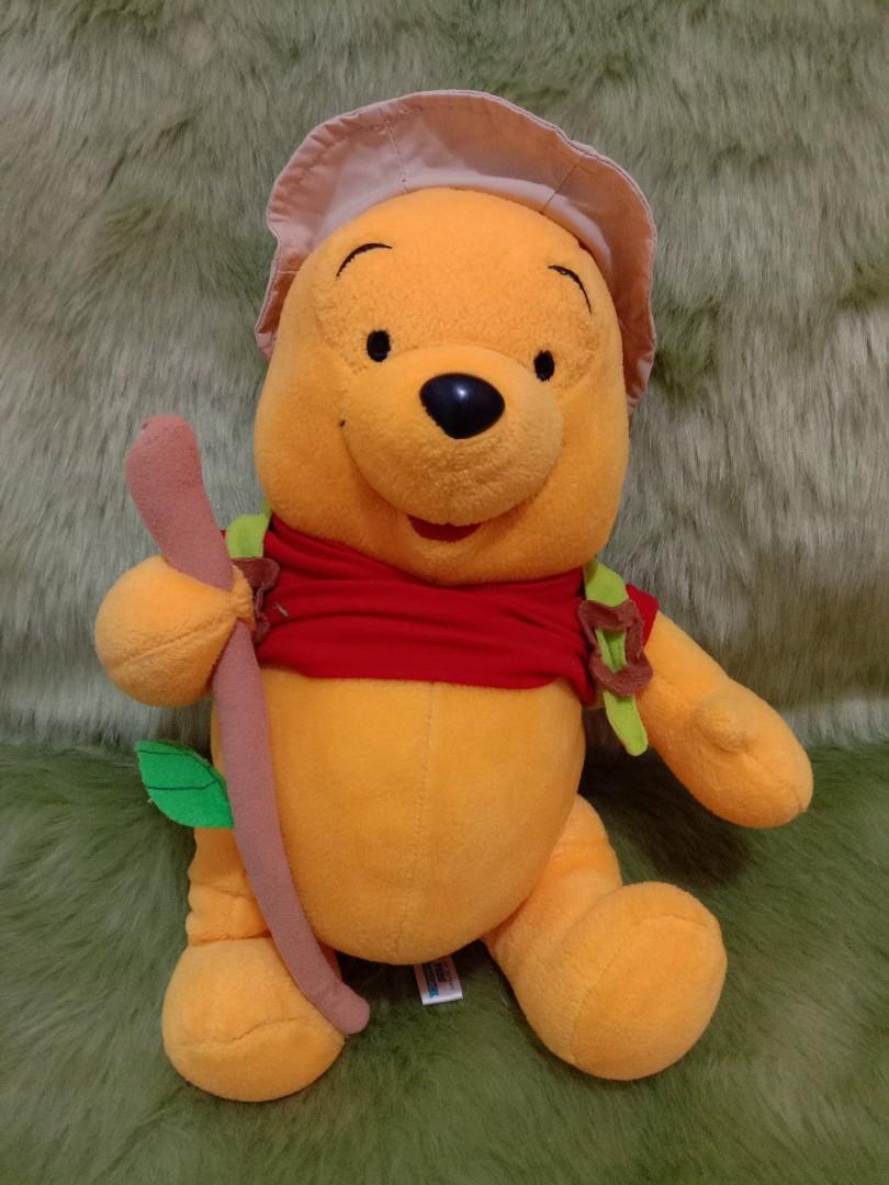 POOH PLUSH with HIKING STICK & BACKPACK, 15 INCHES (STANDING), Hobbies ...