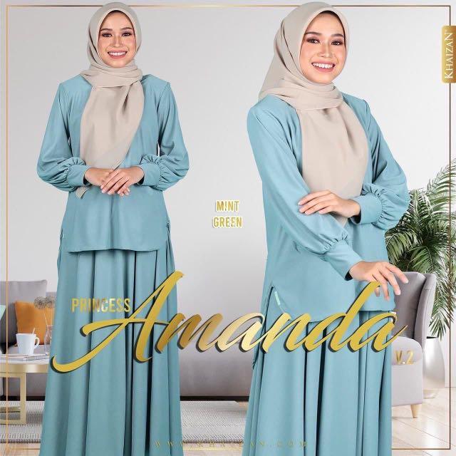 Princess Amanda V2, Women's Fashion, Muslimah Fashion, Baju Kurung ...