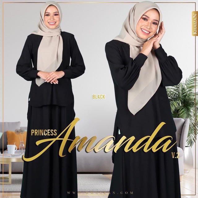 Princess Amanda V2, Women's Fashion, Muslimah Fashion, Baju Kurung ...