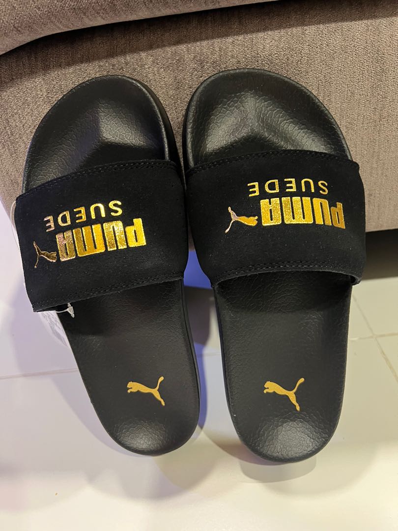PUMA Black Slide Slipper-Leadcat Suede, Women's Fashion, Footwear ...