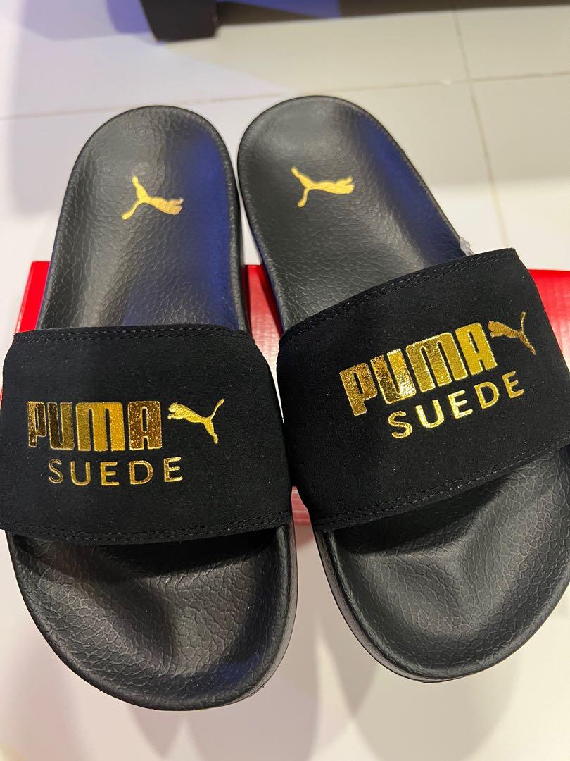PUMA Black Slide Slipper-Leadcat Suede, Women's Fashion, Footwear ...