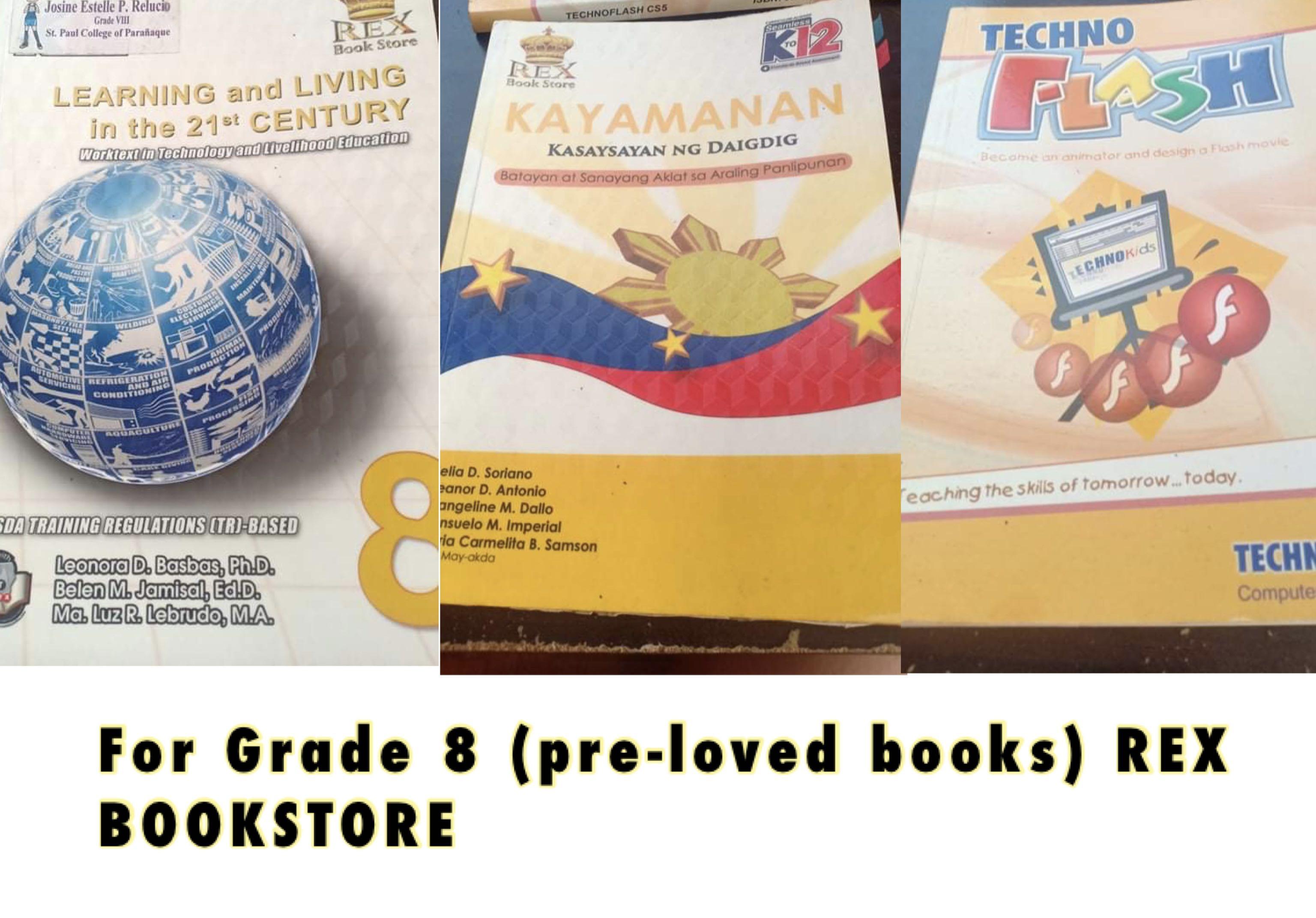REX BOOKSTORE FOR GRADE 8 STUDENTS, Hobbies & Toys, Books & Magazines, Textbooks on Carousell