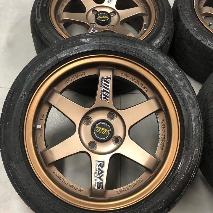 Rim TE37 SL 15x7JJ PCD100, Auto Accessories on Carousell