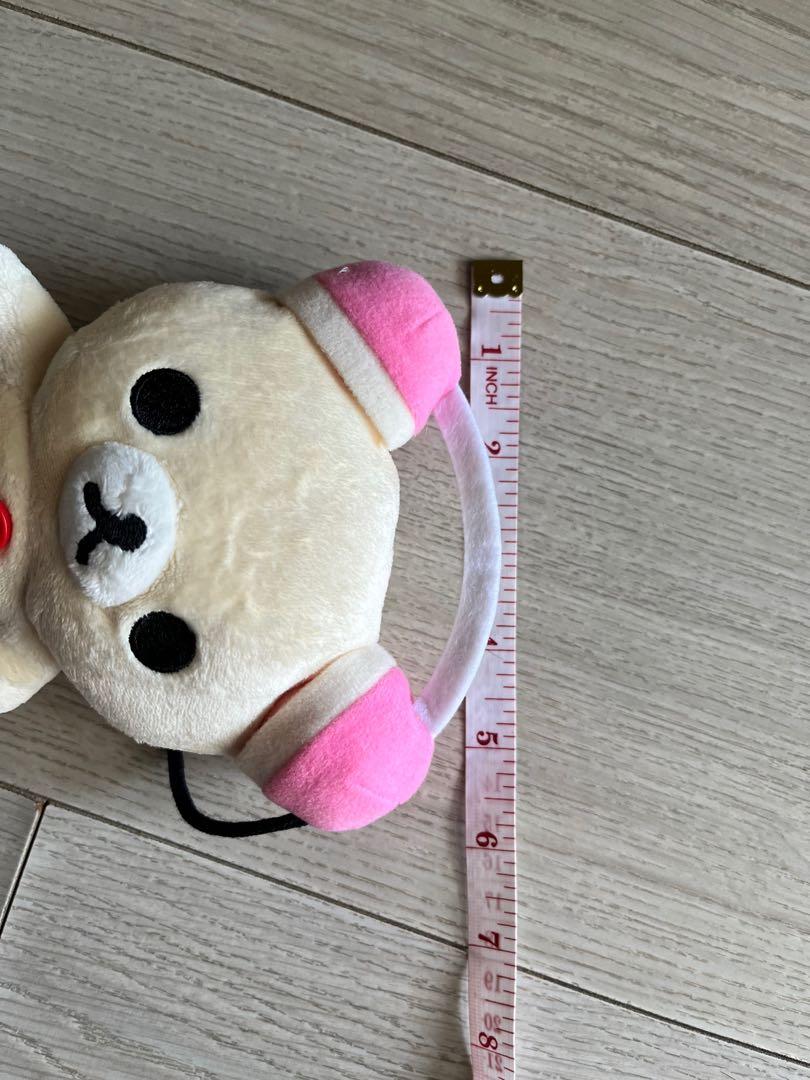 Sanrio Korilakkuma (Rilakkuma White Bear) with Pink Headset Plushie ...