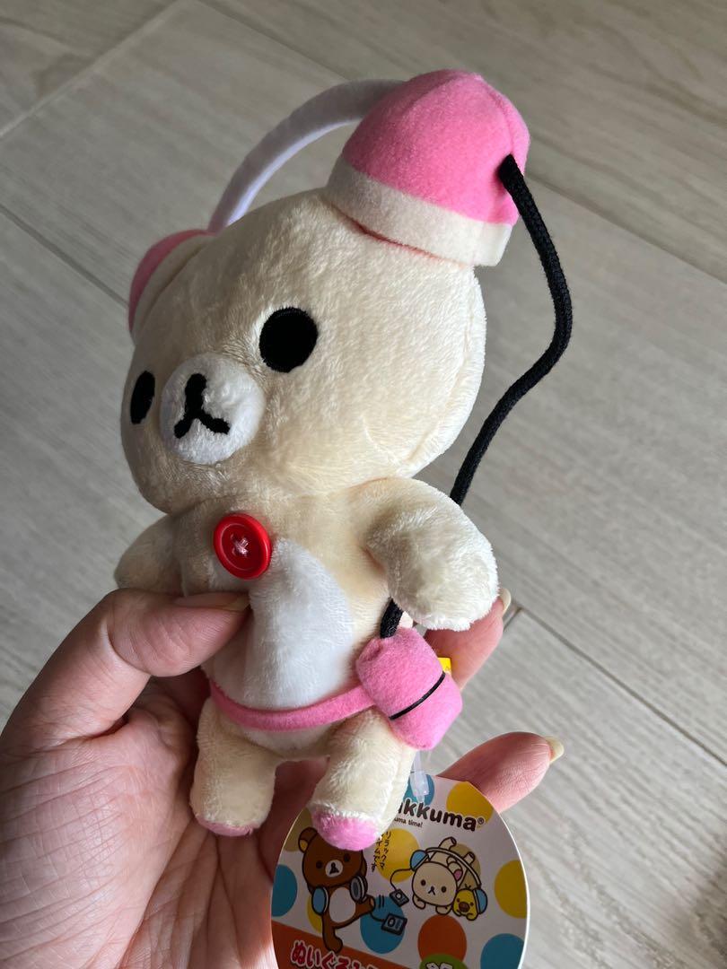 Sanrio Korilakkuma (Rilakkuma White Bear) with Pink Headset Plushie ...