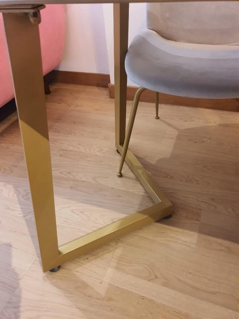 Selling marble set table with 2 seats & a bench, Furniture & Home ...