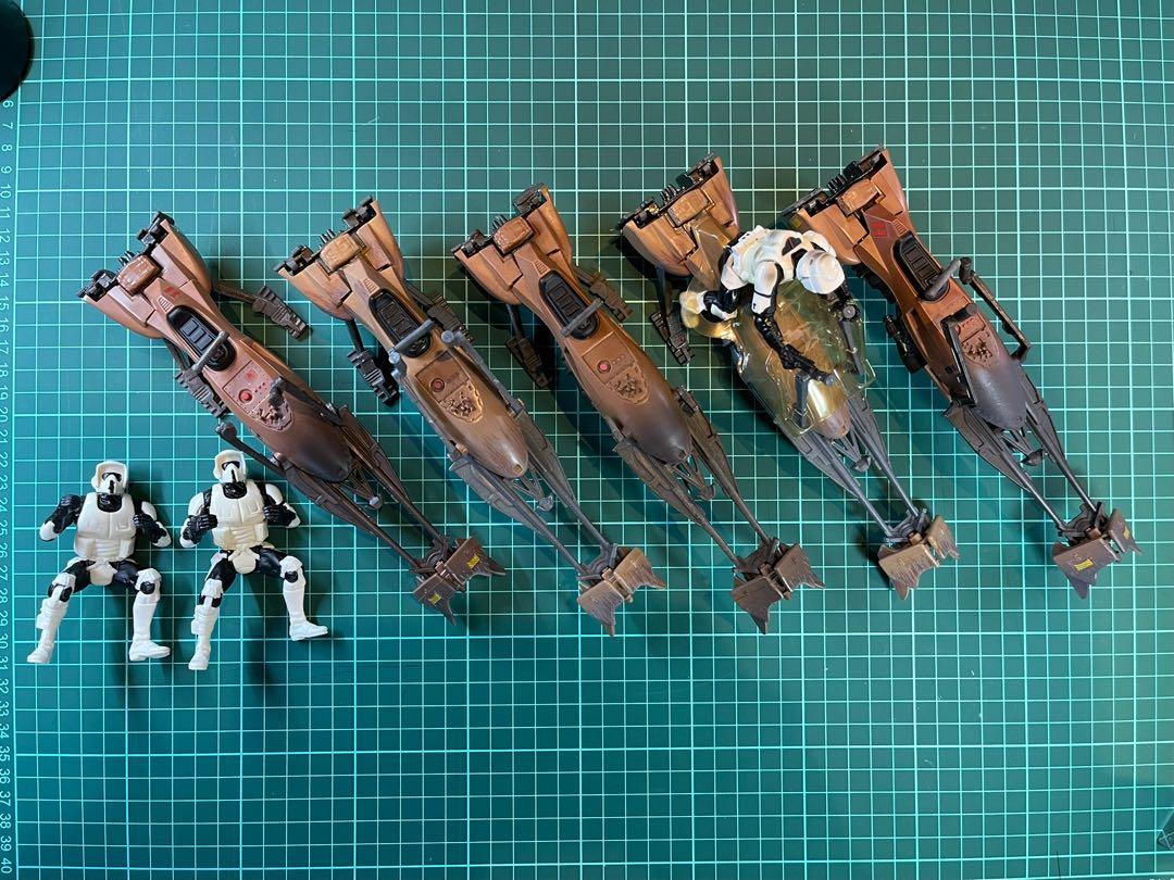 SET of 5 STAR WARS IMPERIAL SPEEDER BIKES with 3x 3.75” Scout Troopers ...