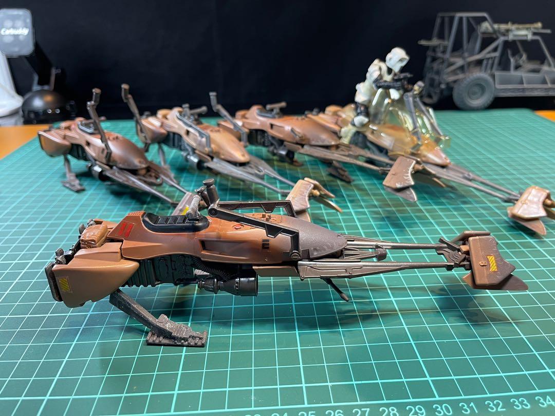 SET of 5 STAR WARS IMPERIAL SPEEDER BIKES with 3x 3.75” Scout Troopers ...