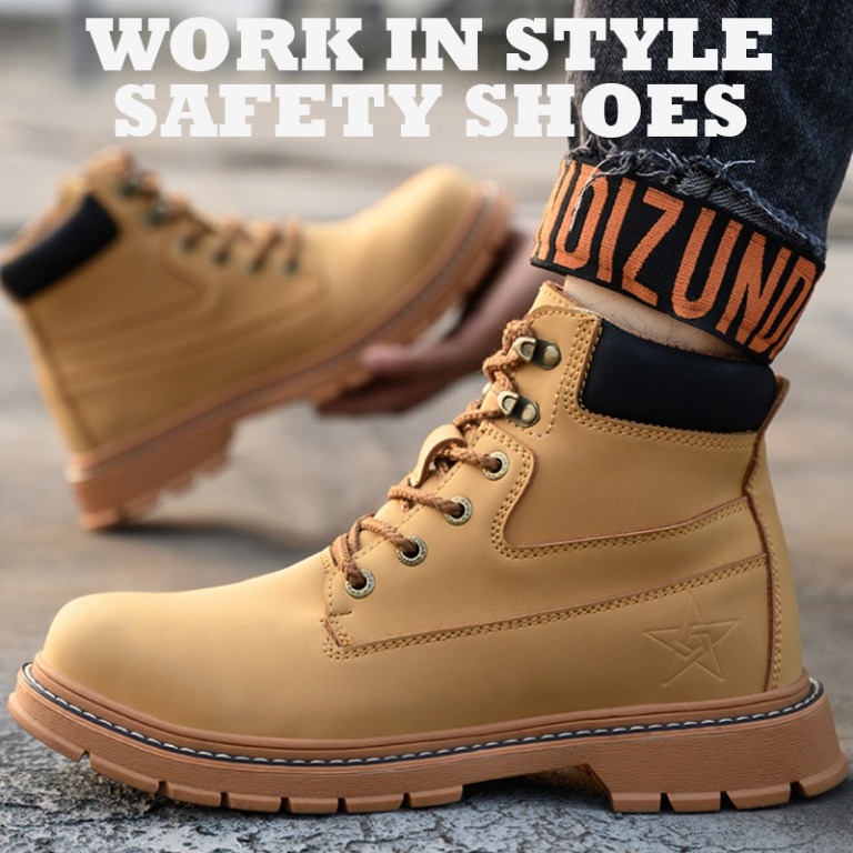 [SG STOCK] High Cut Safety Shoes Strong Grip Lightweight Steel Toe ...