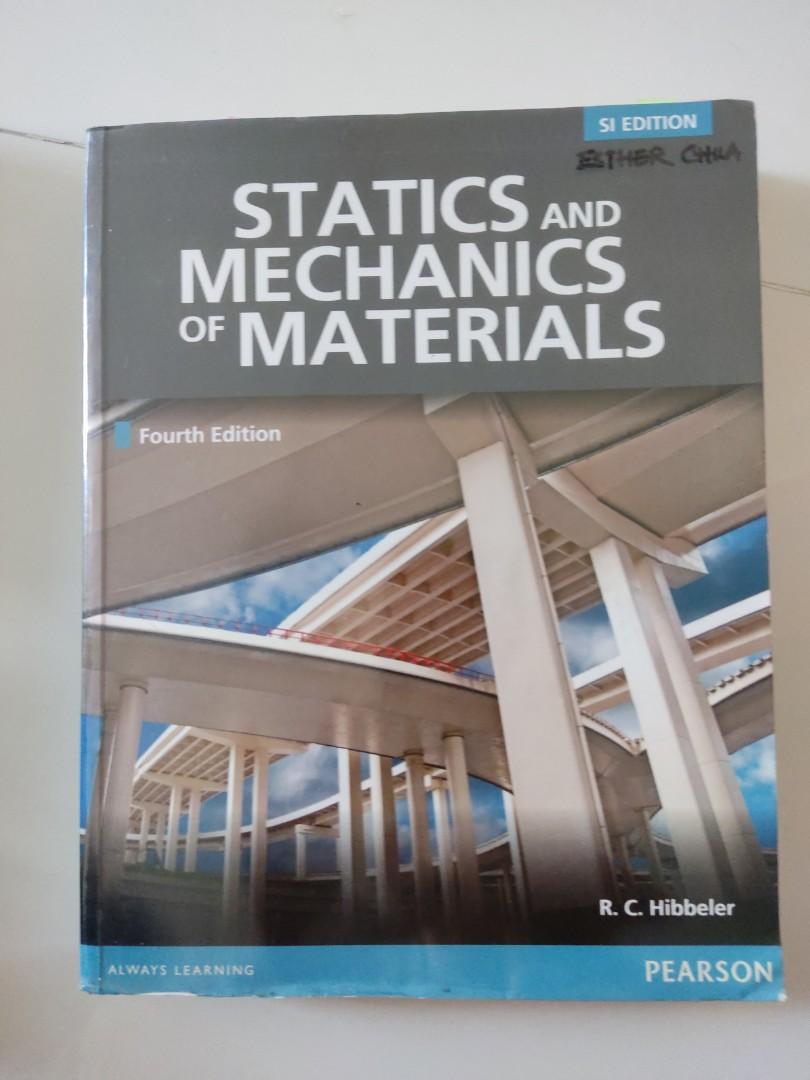 Statics and Mechanics of Materials textbook (4th edition), Hobbies ...